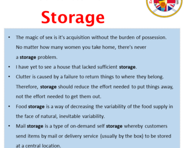 Storage in a Sentence in English Archives - English Grammar Here