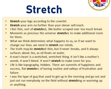 Sentences For Stretch Archives - English Grammar Here