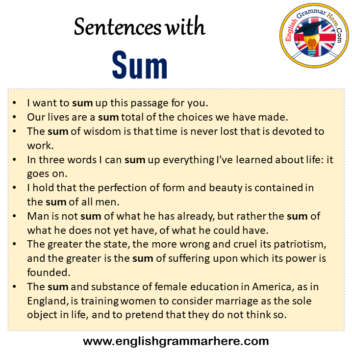 Opposite Of Sum Antonyms Of Sum Meaning And Example 59 OFF