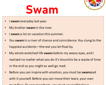 Sentences For Swam Archives - English Grammar Here
