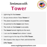 Sentences with Tower, Tower in a Sentence in English, Sentences For ...