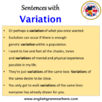 Sentences with Variation, Variation in a Sentence in English, Sentences ...