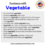 Sentences with Vegetable, Vegetable in a Sentence in English, Sentences ...