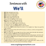 Sentences with We’ll, We’ll in a Sentence in English, Sentences For We ...