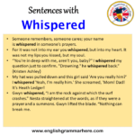 Sentences with Whispered, Whispered in a Sentence in English, Sentences ...