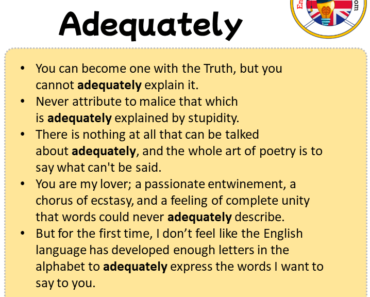 Sentences with Adequately Archives - English Grammar Here