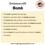 Sentences with Bomb, Bomb in a Sentence in English, Sentences For Bomb ...