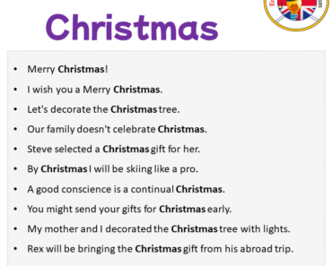 Sentences For Christmas Archives - English Grammar Here