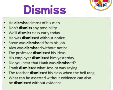 Dismiss in a Sentence in English Archives - English Grammar Here