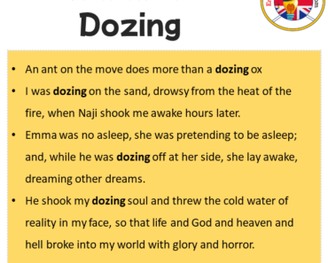 Sentences For Dozing Archives - English Grammar Here