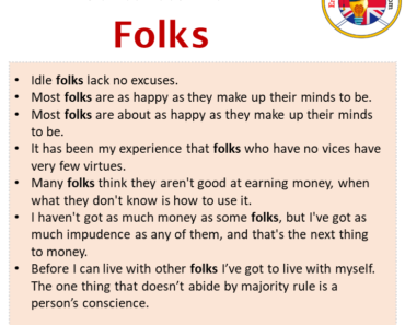 Folks in a Sentence in English Archives - English Grammar Here