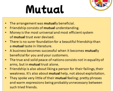 Mutual in a Sentence in English Archives - English Grammar Here