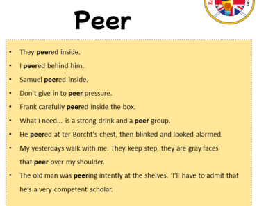 Sentences For Peer Archives - English Grammar Here