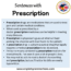 Sentences with Prescription, Prescription in a Sentence in English ...