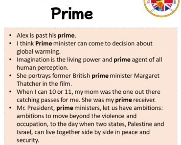 Sentences For Prime Archives - English Grammar Here