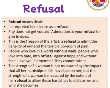 Refusal in a Sentence in English Archives - English Grammar Here
