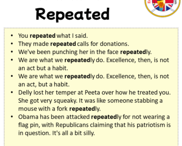 Sentences For Repeated Archives - English Grammar Here