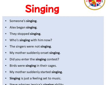 Singing in a Sentence in English Archives - English Grammar Here