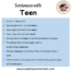 Sentences with Teen, Teen in a Sentence in English, Sentences For Teen ...