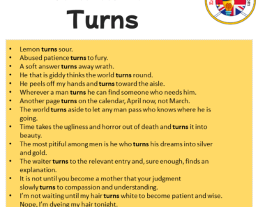 Sentences with Turns Archives - English Grammar Here