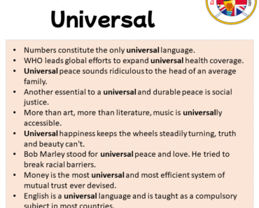 Sentences with Universal Archives - English Grammar Here