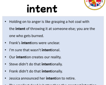 Sentences For intent Archives - English Grammar Here