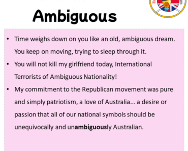 Sentences with Ambiguous Archives - English Grammar Here