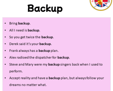 Sentences with Backup Archives - English Grammar Here