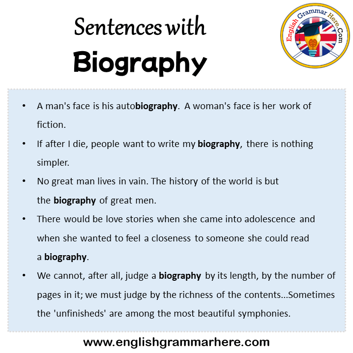 Example Of Biography Biography Samples And Formats English 48 OFF