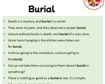 Burial in a Sentence in English Archives - English Grammar Here