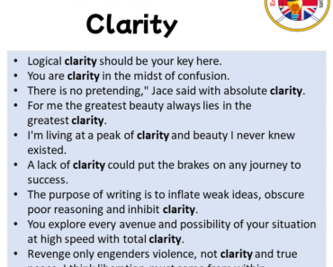 Clarity in a Sentence in English Archives - English Grammar Here