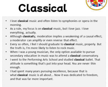Sentences with Classical Archives - English Grammar Here