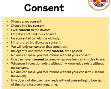 Sentences with Consent Archives - English Grammar Here