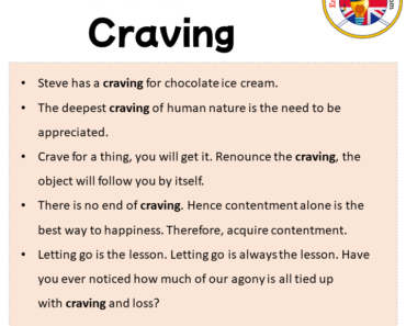 Craving in a Sentence in English Archives - English Grammar Here