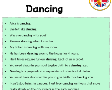 Sentences with Dancing Archives - English Grammar Here