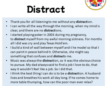 Sentences For Distract Archives - English Grammar Here