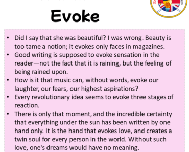 Evoke in a Sentence in English Archives - English Grammar Here