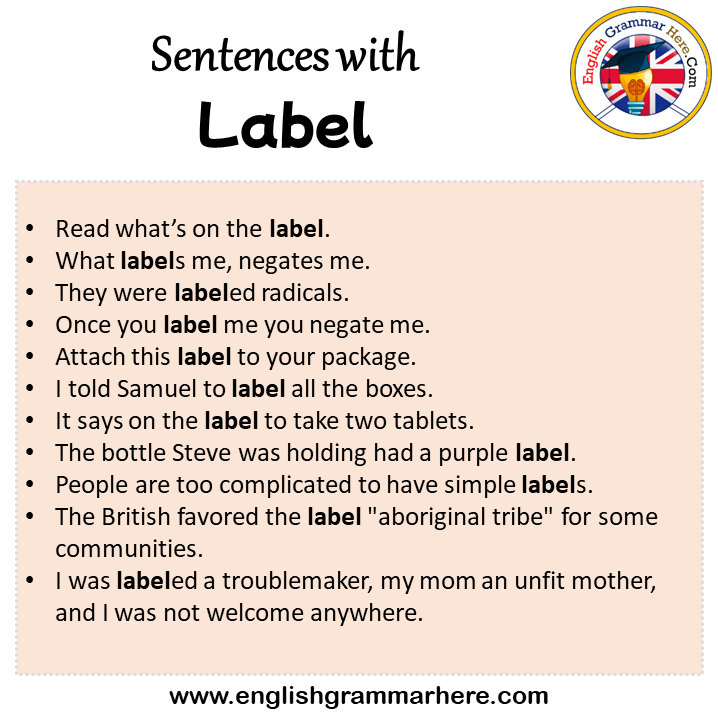 Label In A Sentence In English Archives English Grammar Here