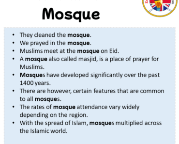Mosque in a Sentence in English Archives - English Grammar Here