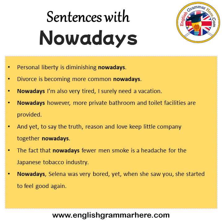 Nowadays Synonym Nowadays Synonym
