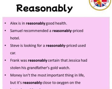 Sentences with Reasonably Archives - English Grammar Here