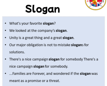 Slogan in a Sentence in English Archives - English Grammar Here