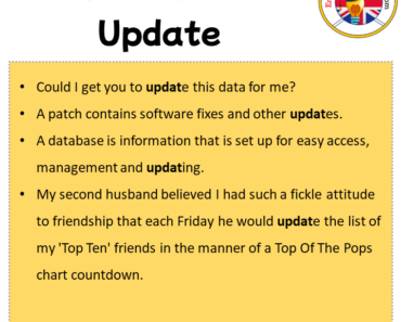 Update in a Sentence in English Archives - English Grammar Here