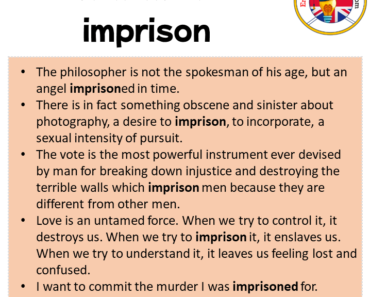 Sentences with imprison Archives - English Grammar Here