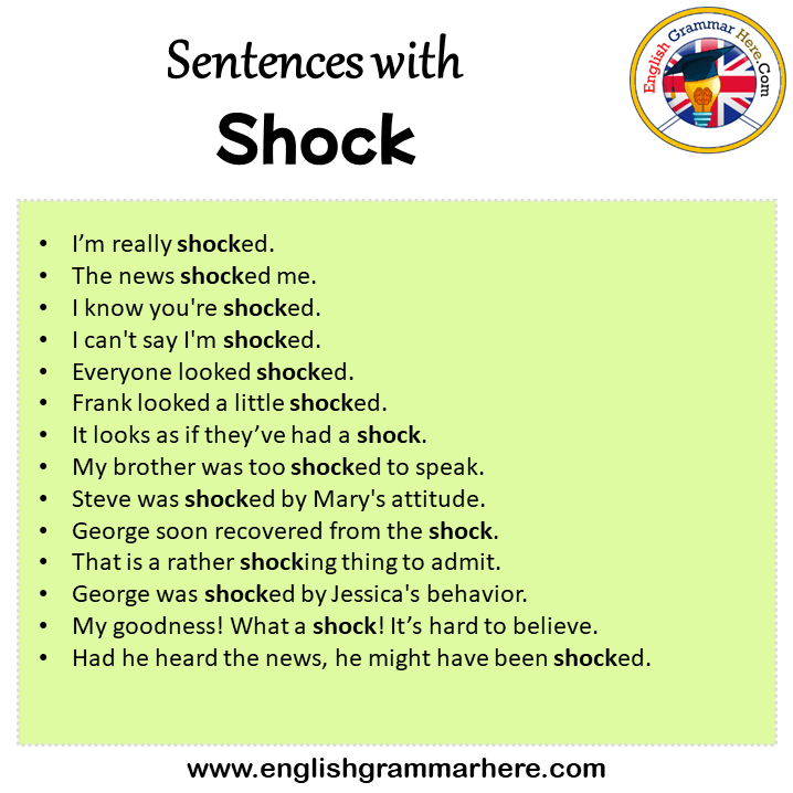 Sentences With Shock Shock In A Sentence In English Sentences For Sentences With Shock Shock In A Sentence In English Sentences For